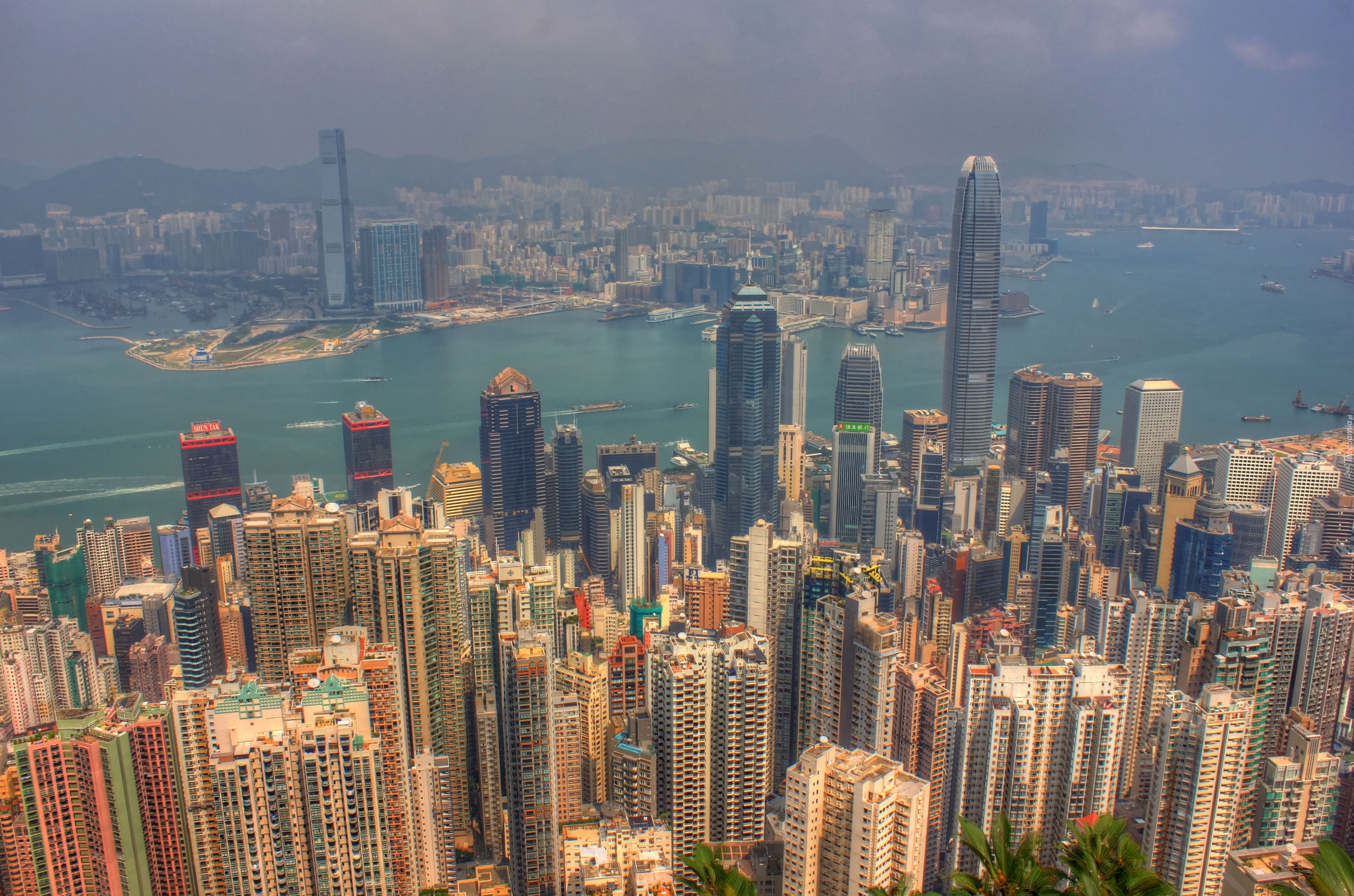 Hong Kong, Chiny, Miasto, Drapacz Chmur Hong Kong, Chiny, Miasto, Drapacz Chmur
